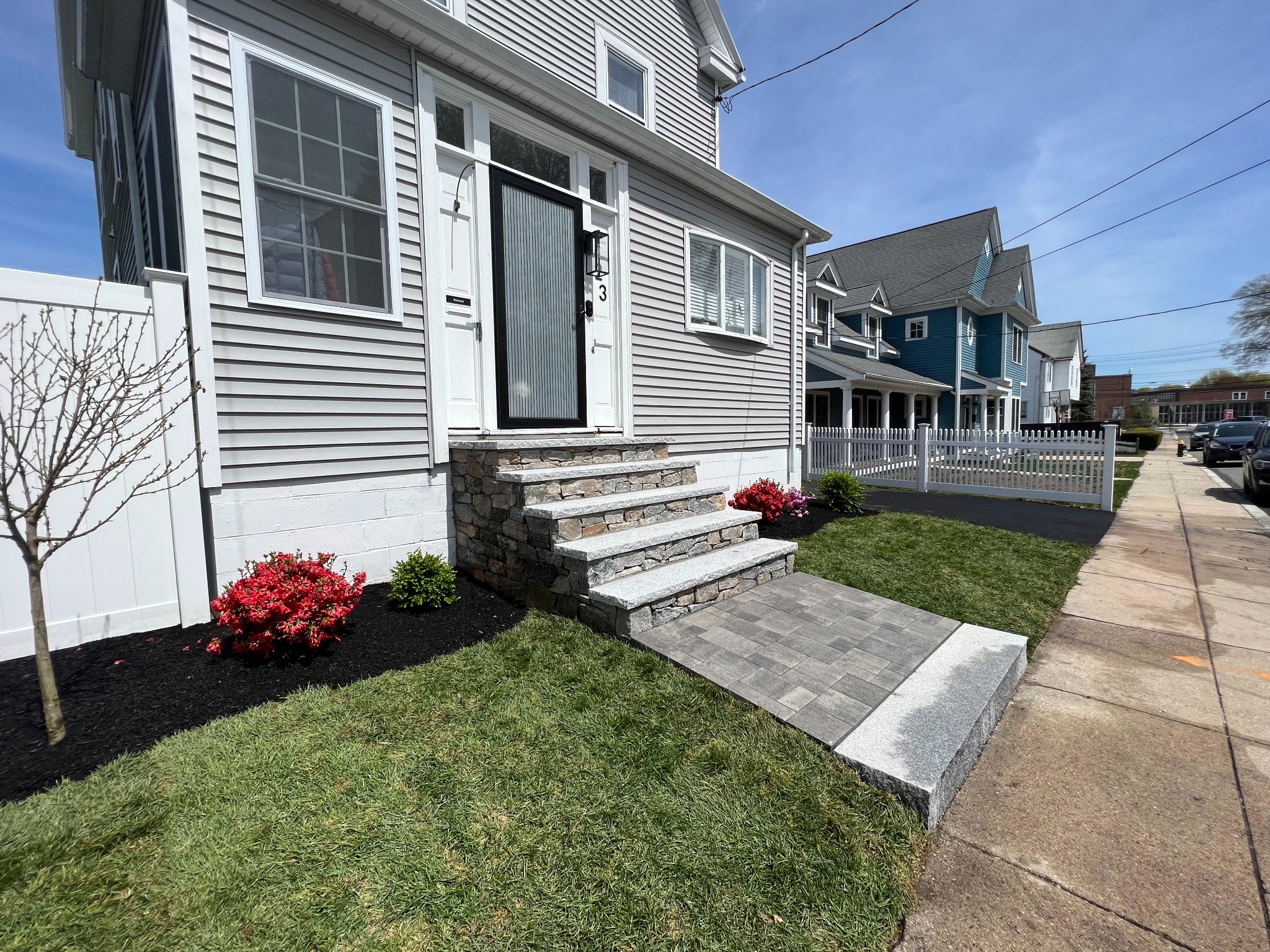 Front Entrance Stone Steps Installation for Enhanced Curb Appeal - MDZ ...